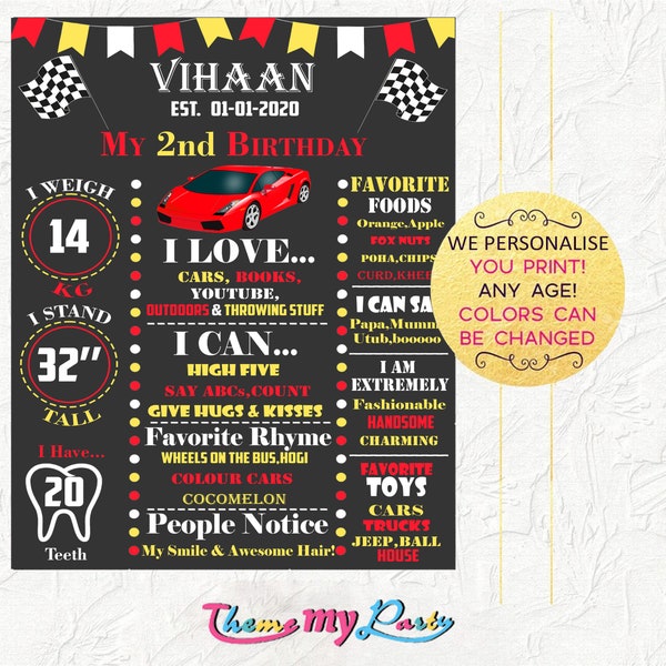 Mcqueen Birthday Milestone - Etsy