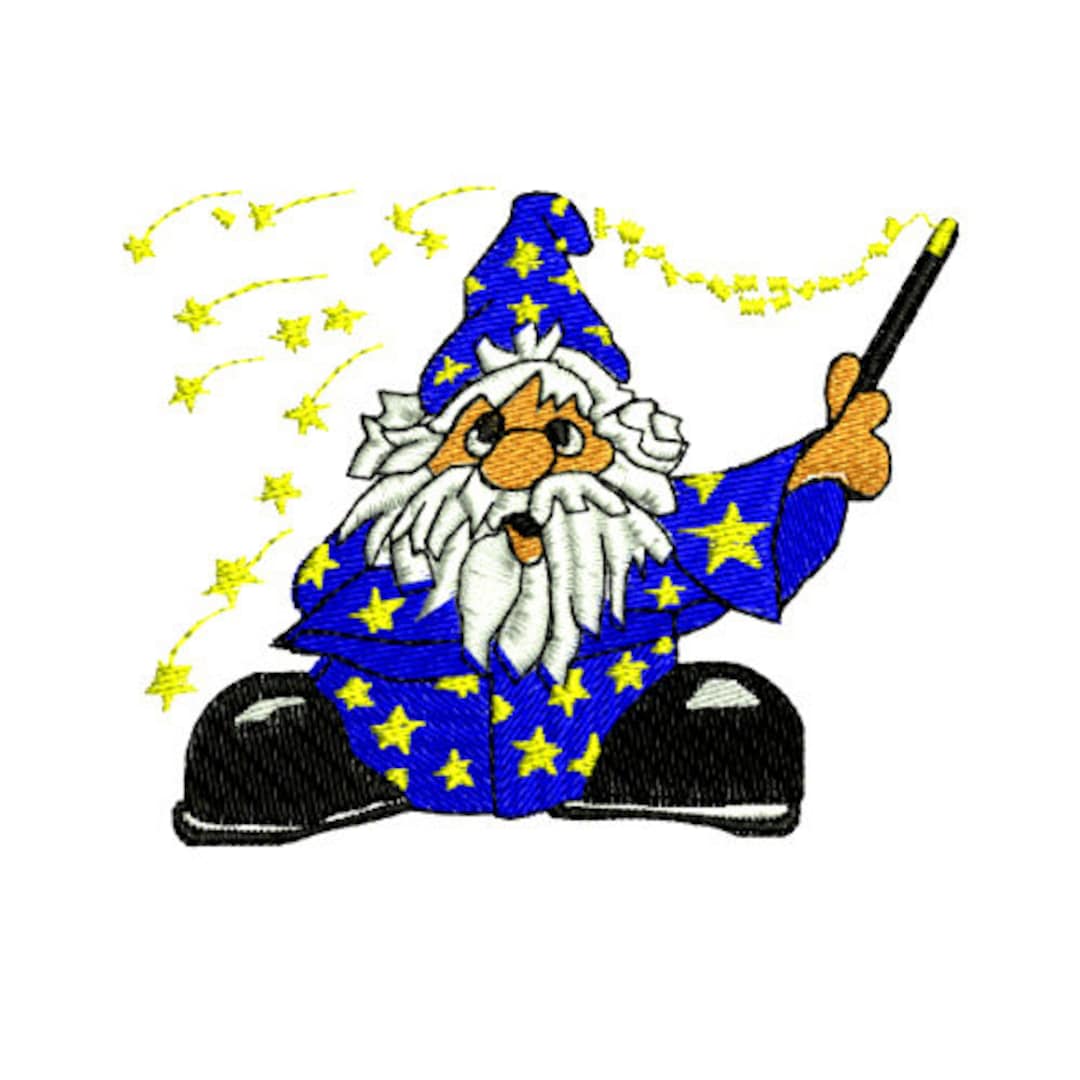 Magic Wizard Embroidery Design - Etsy