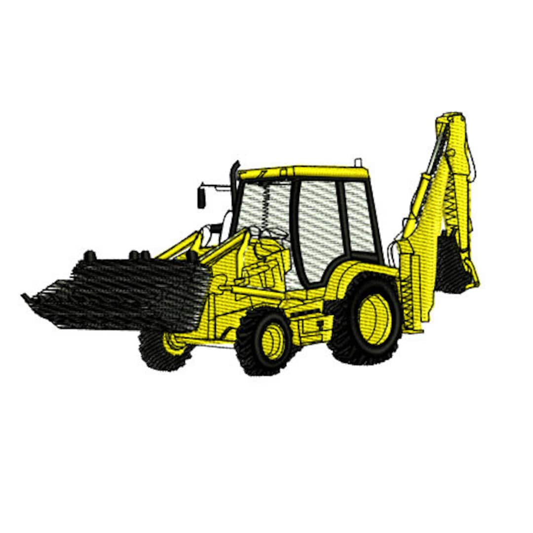Construction Backhoe Embroidery Design - Etsy