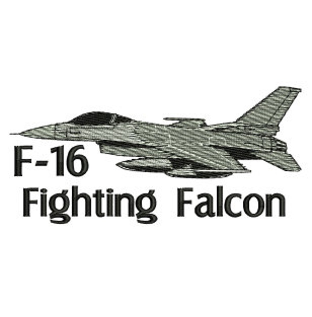 F16 Fighting Falcon Plane Embroidery Design - Etsy