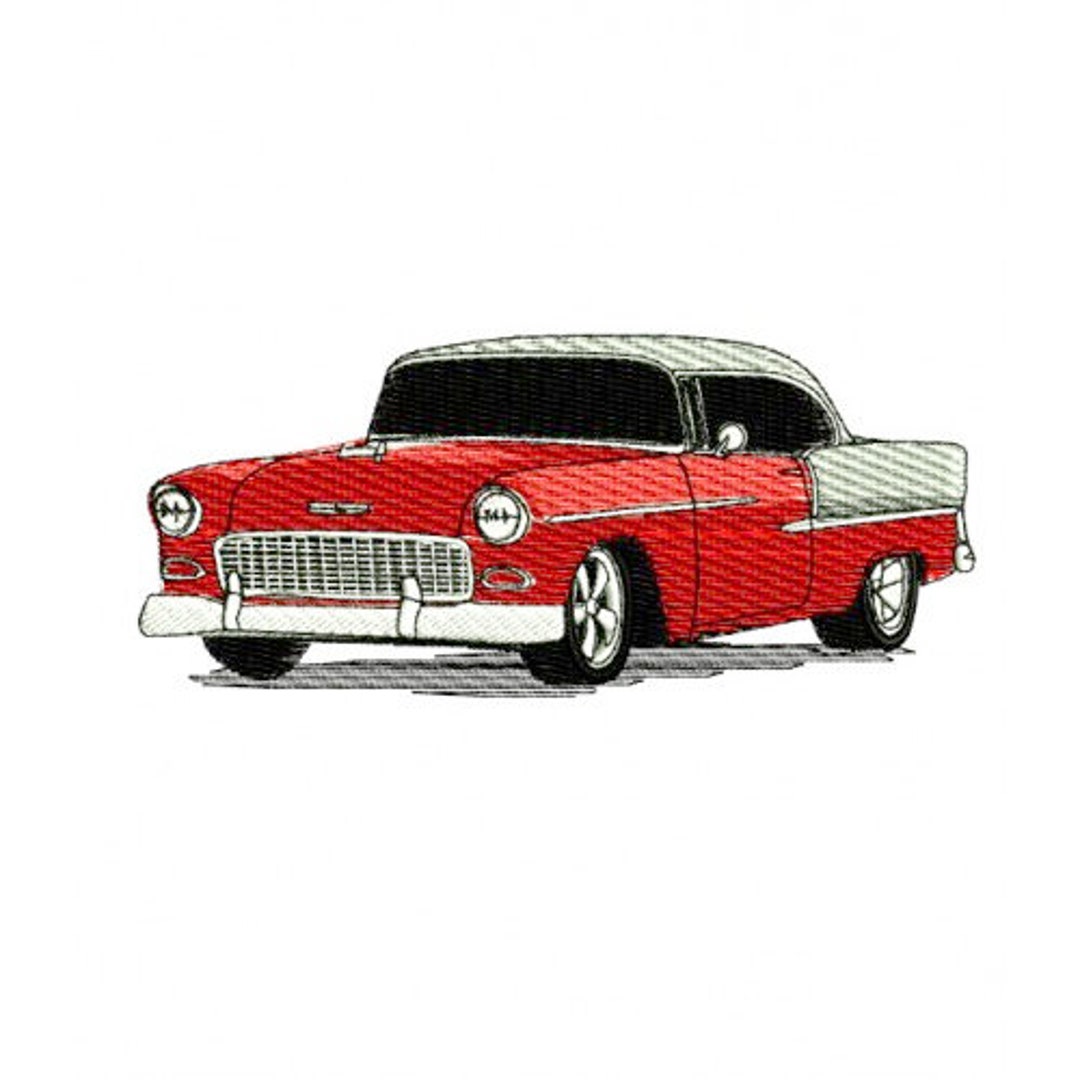 1955 Chevrolet Bel Air Embroidery Design - Etsy