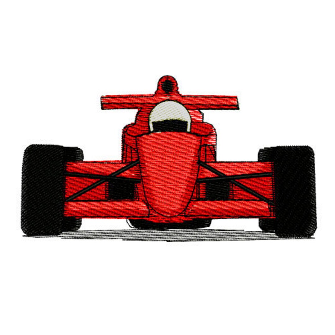 Formula One Indy Racing Car Embroidery Design - Etsy