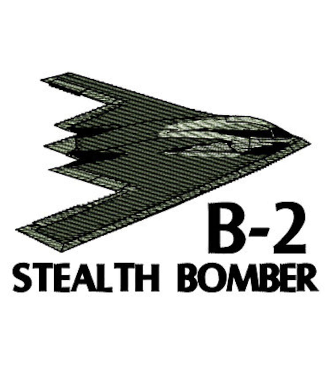 B-2 Stealth Bomber B2 Military Plane Embroidery Design - Etsy