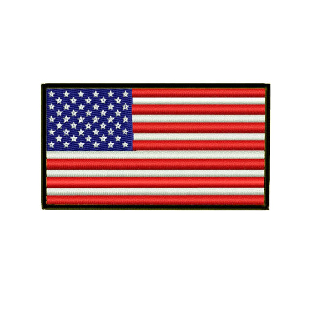 USA Flag Embroidery Design - Etsy