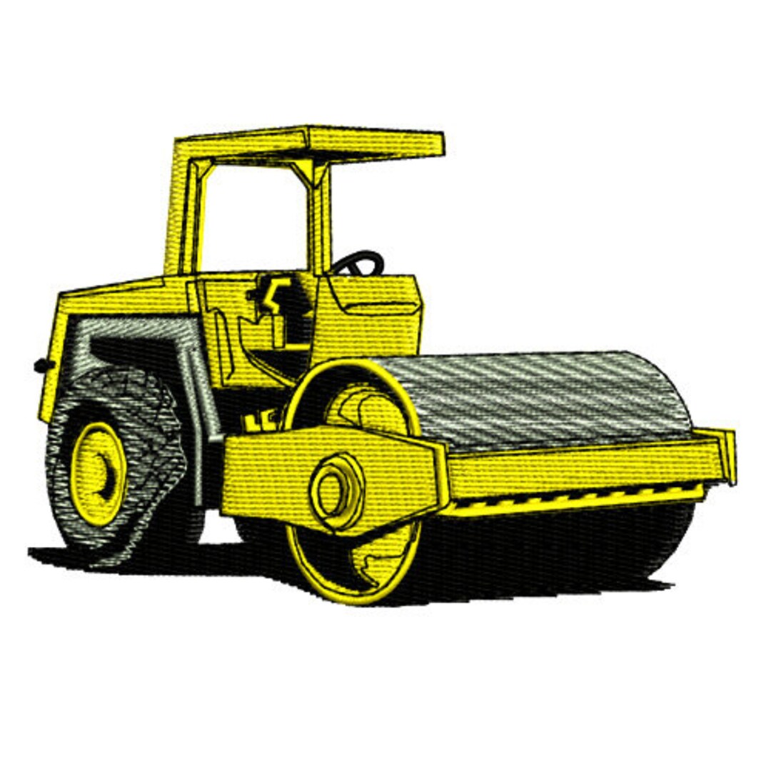 Construction Steamroller Embroidery Design - Etsy