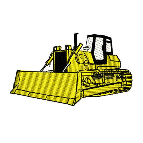 Construction Equipment Bulldozer Dozer Embroidery Design - Etsy