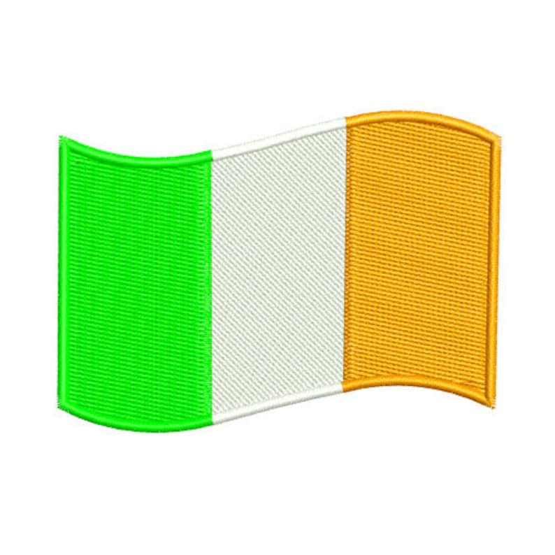 Waving Irish Flag Embroidery Design - Etsy