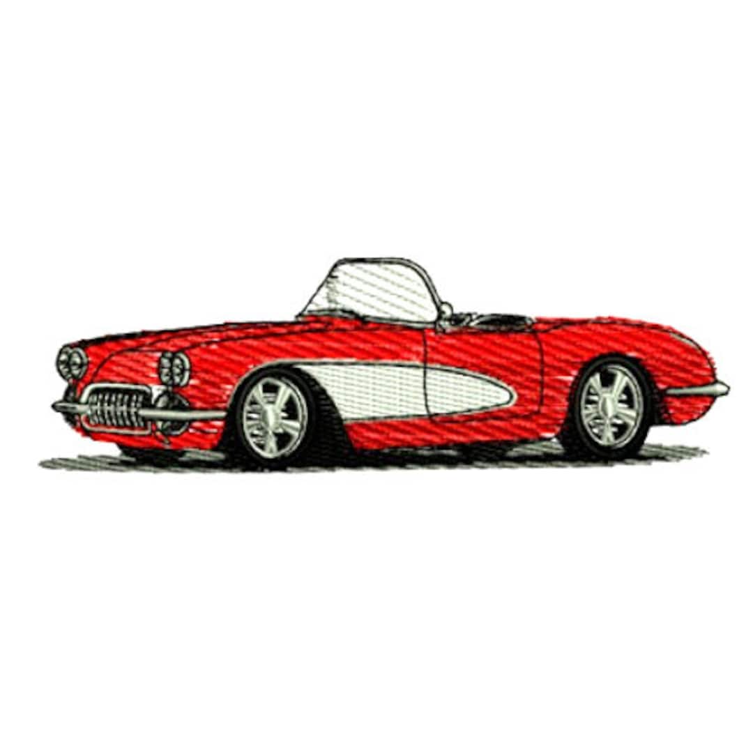 1960 Chevrolet Corvette Embroidery Design - Etsy
