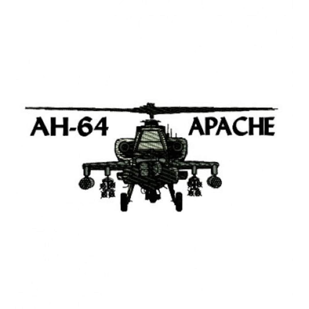 AH-64 Apache Helicopter Military Embroidery Design - Etsy
