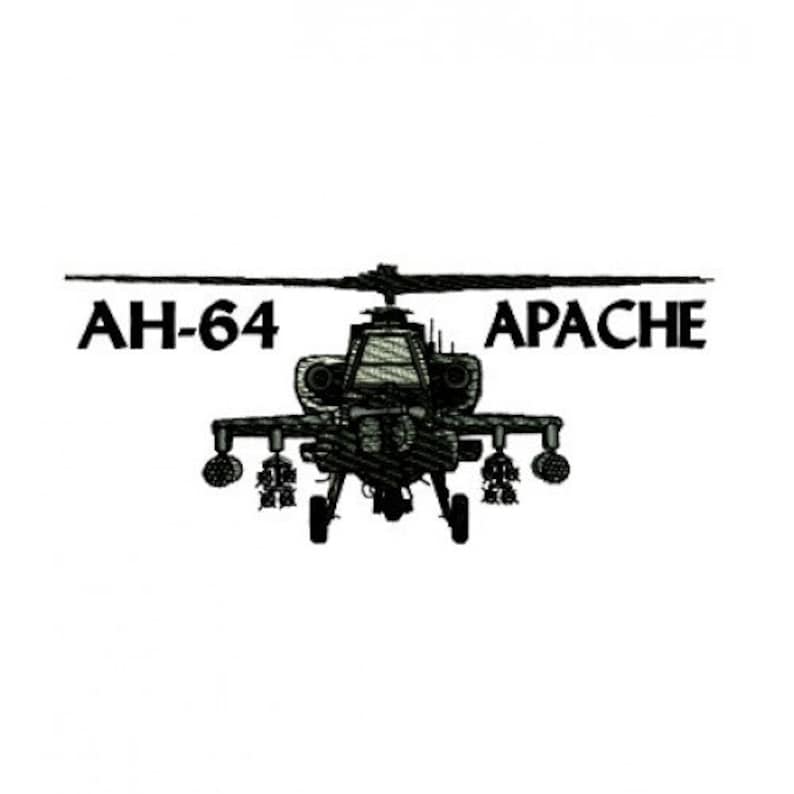 AH-64 Apache Helicopter Military Embroidery Design - Etsy