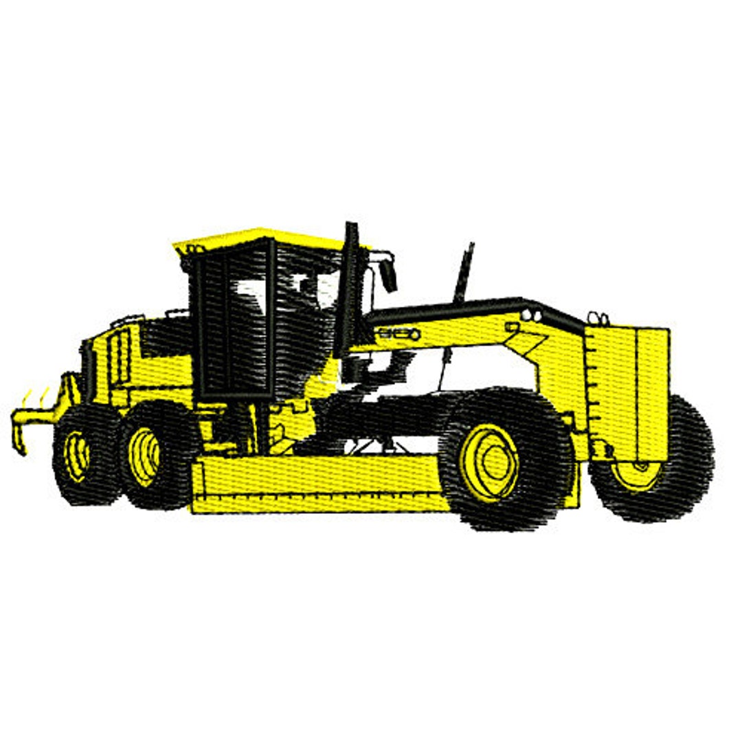Construction Grader Embroidery Design - Etsy