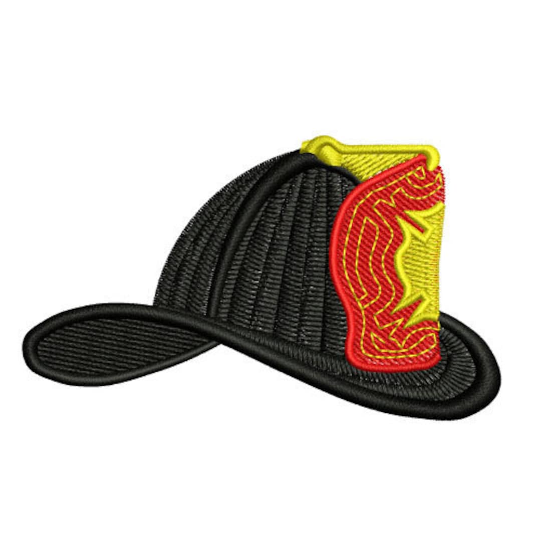 Firefighter Vintage Leather Helmet Embroidery Design - Etsy