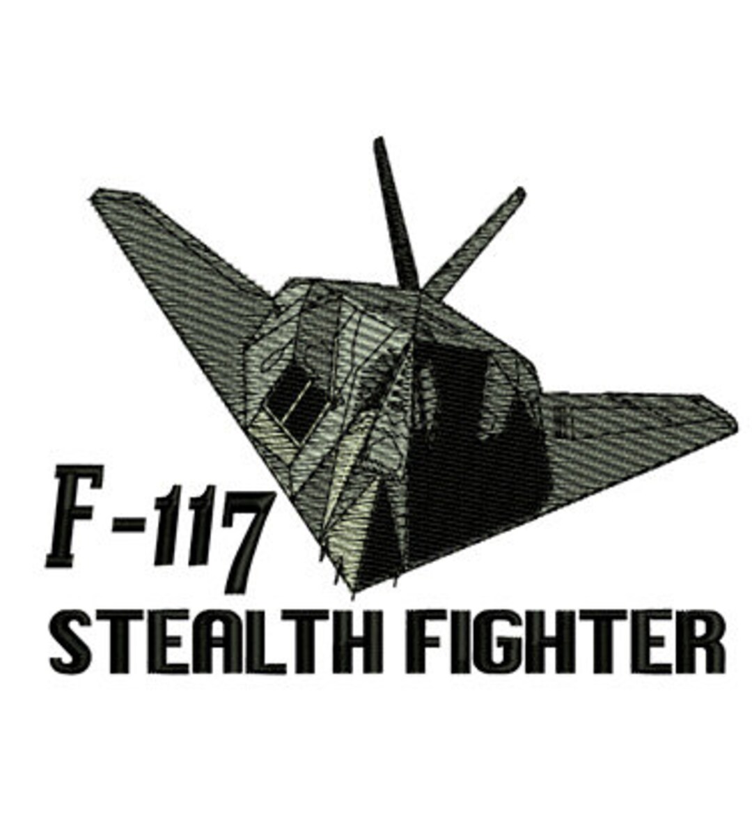 F-117 Nighthawk Stealth Fighter Plane Embroidery Design - Etsy