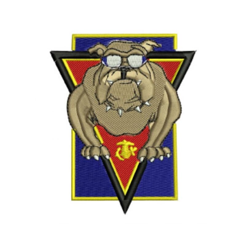 USMC Marines Bulldog Logo Embroidery Design - Etsy