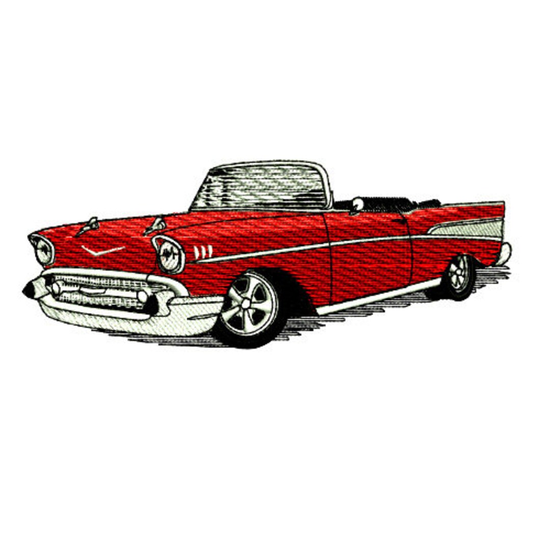 1957 Chevrolet Bel Air Convertable Embroidery Design - Etsy