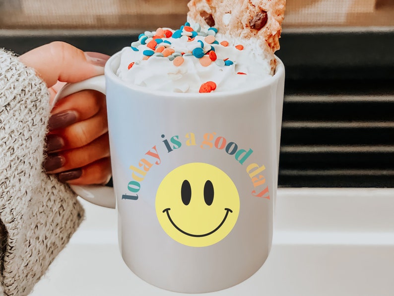 Today is a Good Day Mug, It's a Good Day Mug, Positivity Gift, Smiley ...