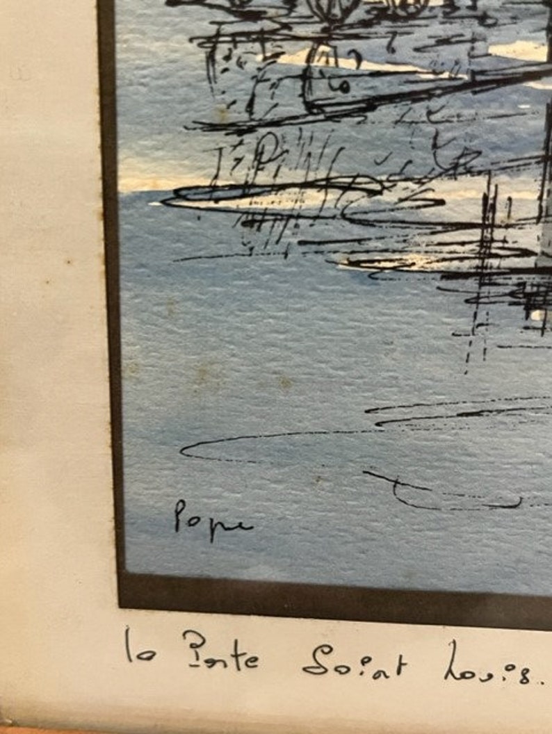 Original Serge Paque Signed Quebec Canadian Artist Watercolor Painting ...