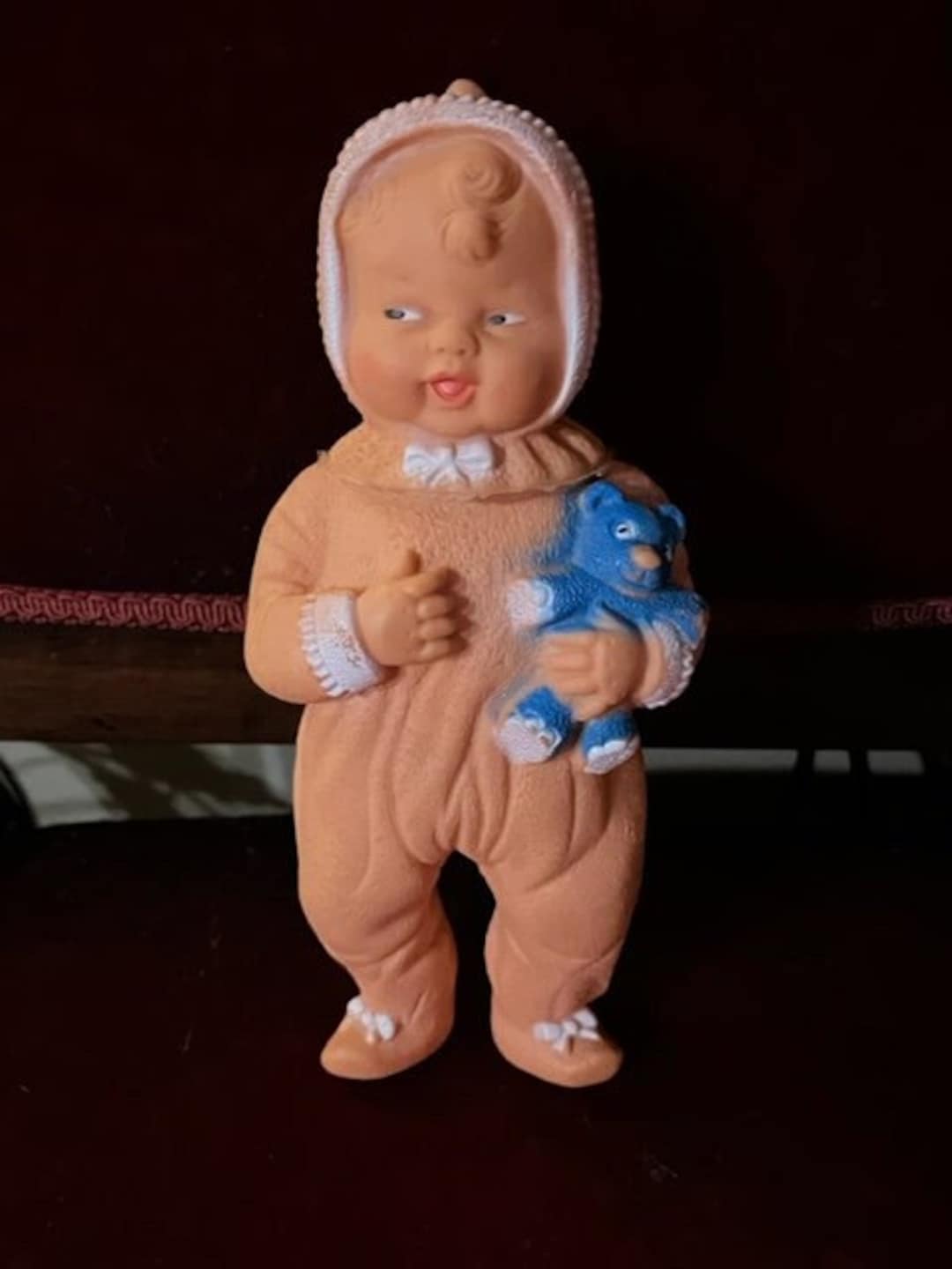1960's Rubber Baby Doll With Teddy Bear Vintage Antique - Etsy