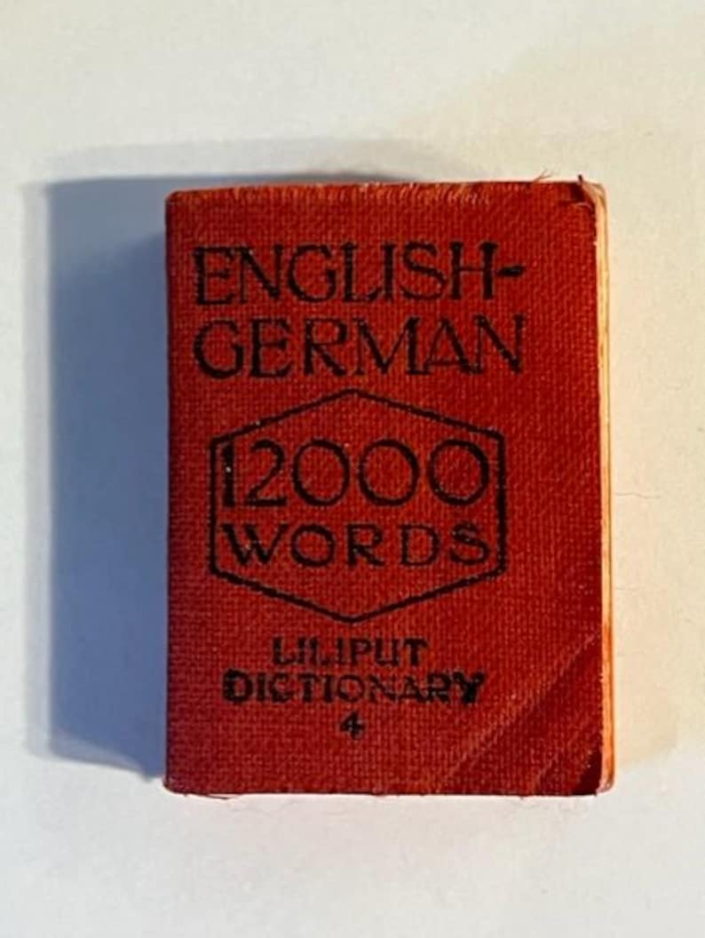 Liliput Dictionary Miniature English German 12000 Words Vintage Antique ...