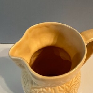 Shorter & Son Water Pitcher Peach Yellow Ceramic Pottery Art Deco 1930 ...