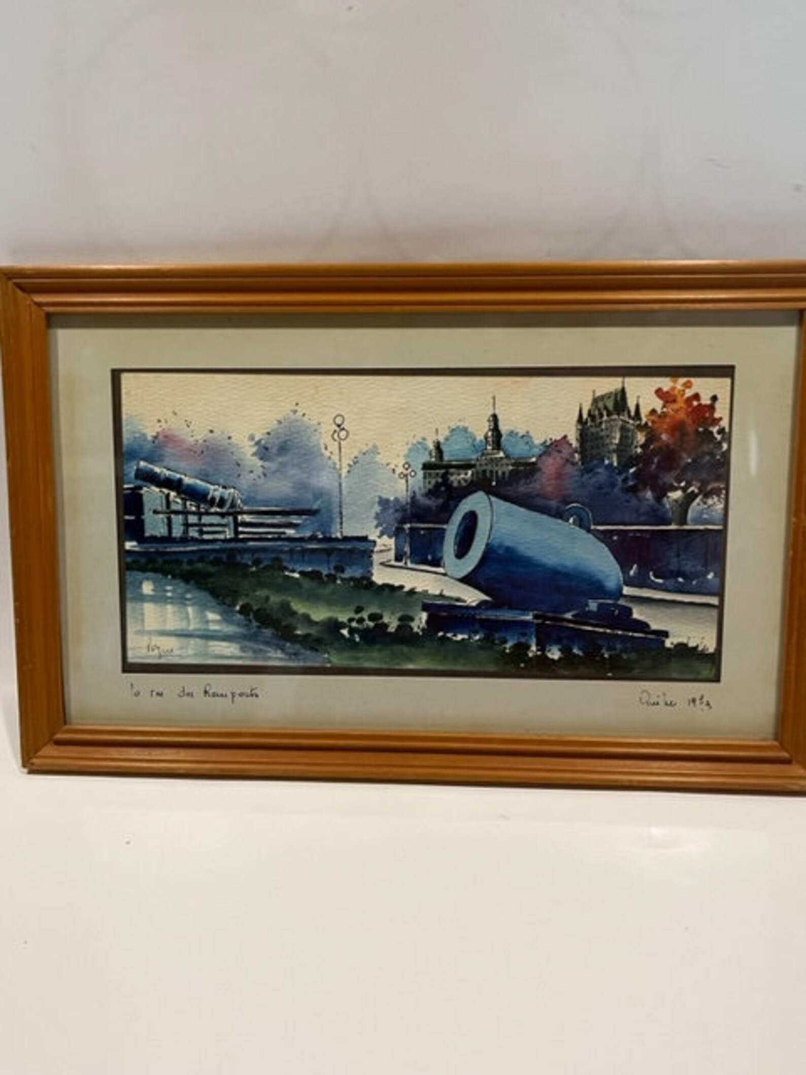 Original Serge Paque Signed Quebec Canadian Artist Watercolor Painting ...