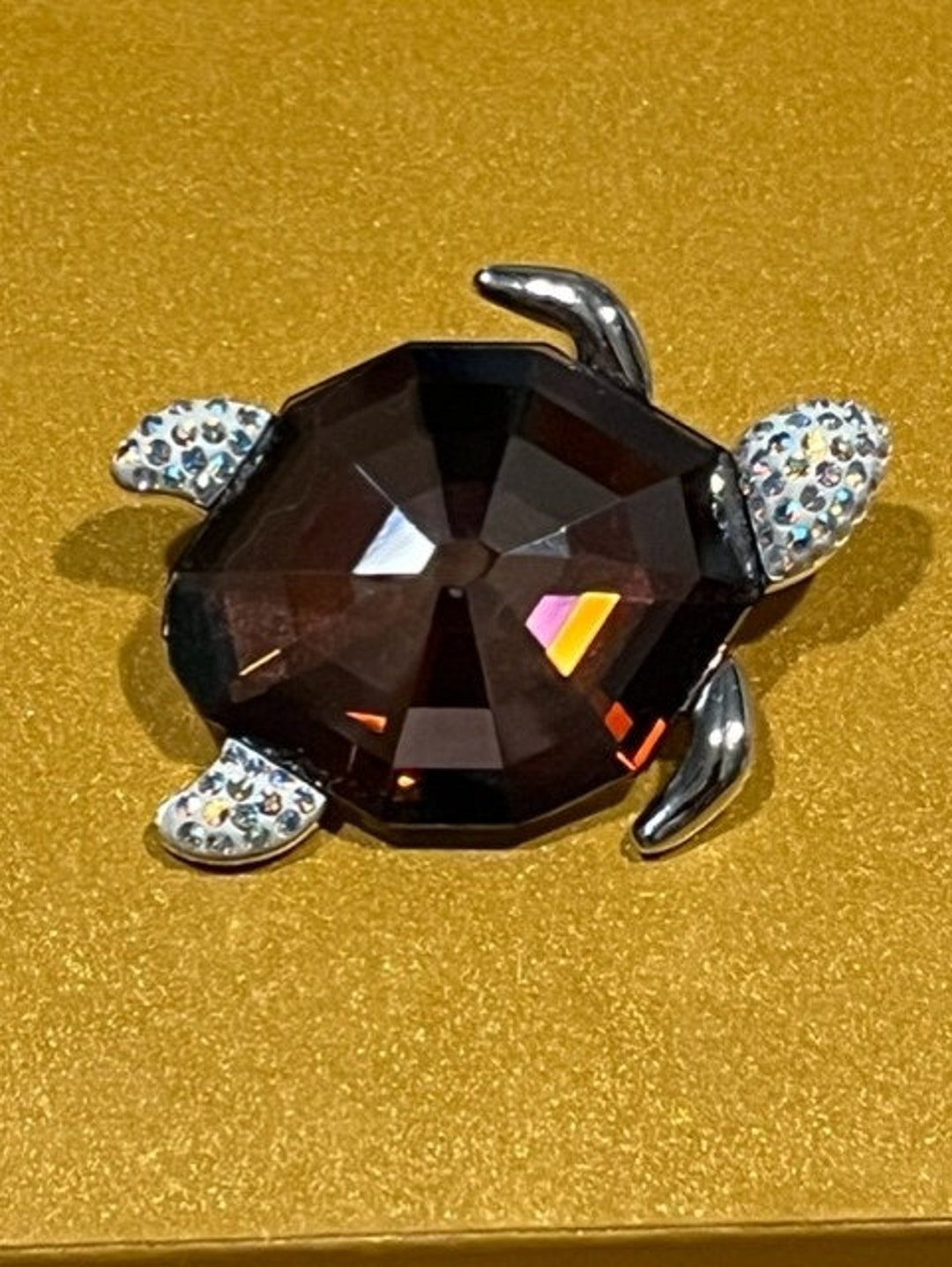 Swarovski Crystal Turtle Tortoise Corporito Brooch Exotic Fish - Etsy