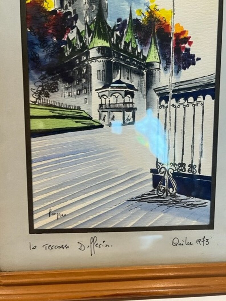 Original Serge Paque Signed Quebec Canadian Artist Watercolor La ...