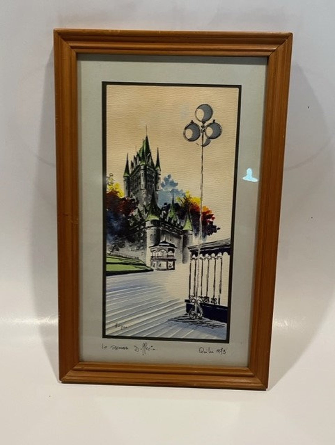 Original Serge Paque Signed Quebec Canadian Artist Watercolor La ...