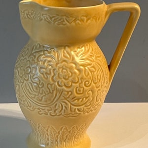 Shorter & Son Water Pitcher Peach Yellow Ceramic Pottery Art Deco 1930 ...