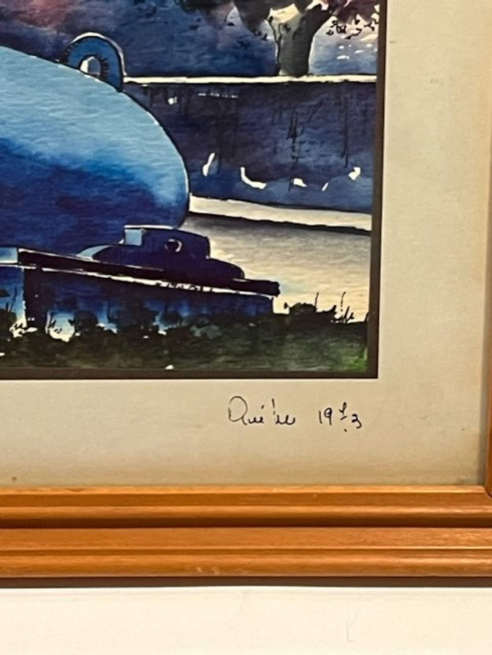 Original Serge Paque Signed Quebec Canadian Artist Watercolor Painting ...