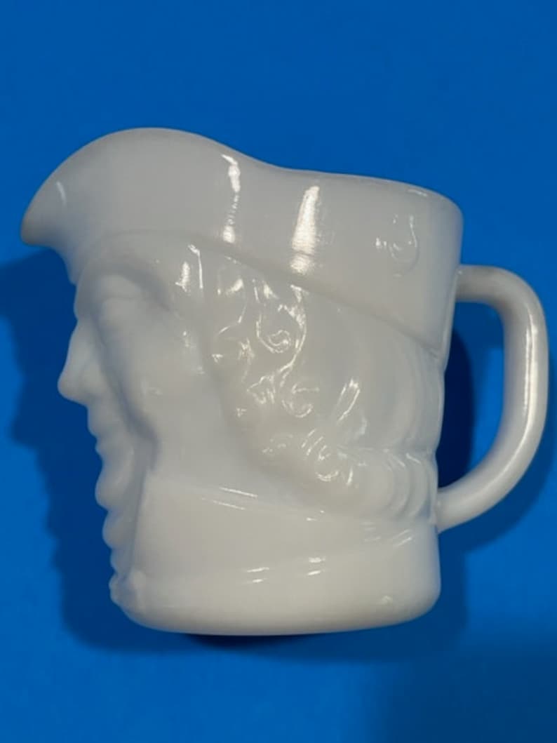 Vintage Federal White Milk Glass Toby Pitcher Creamer - Etsy