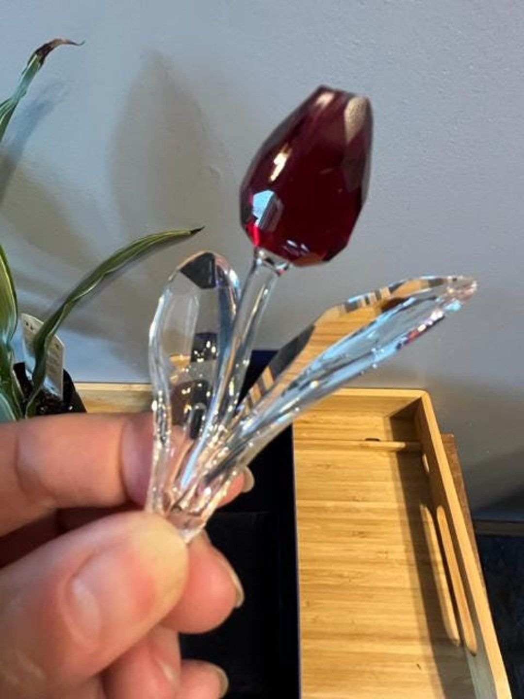 Swarovski Tulips Red Yellow Pair Flowers Crystal Made in Austria ...