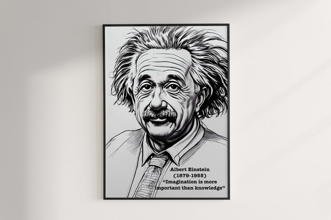 Albert Einstein | Physicist | Portrait | Celebrity | Quote - Etsy