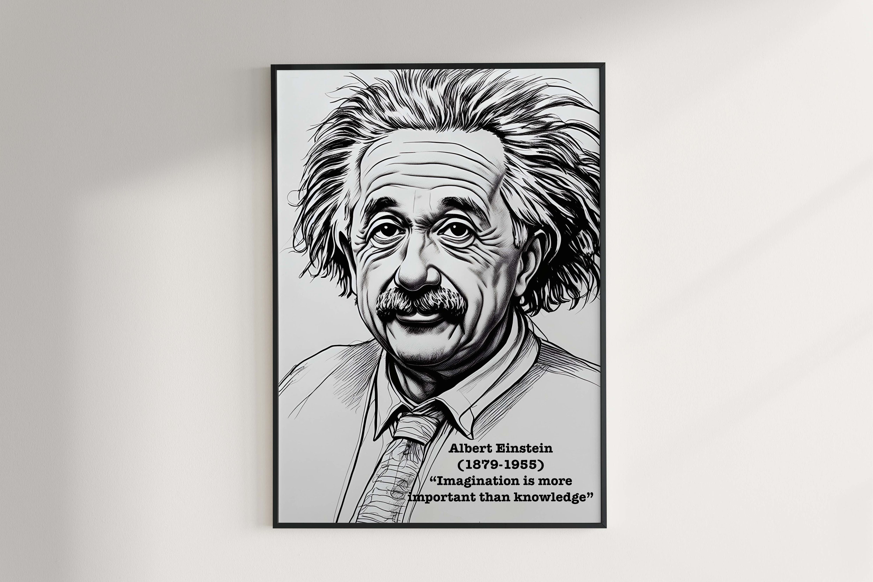 Albert Einstein Physicist Portrait Celebrity Quote - Etsy