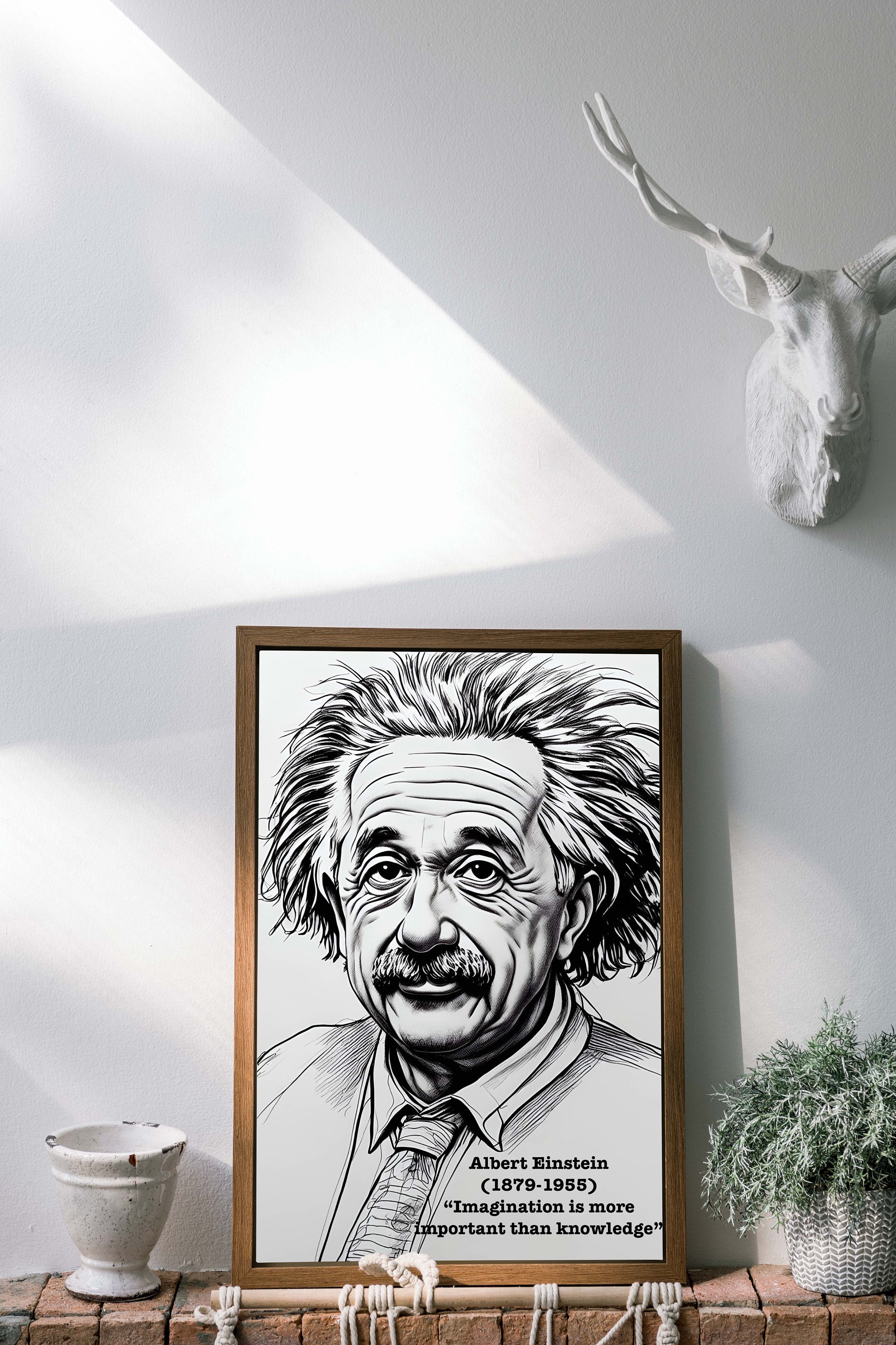 Albert Einstein Physicist Portrait Celebrity Quote - Etsy