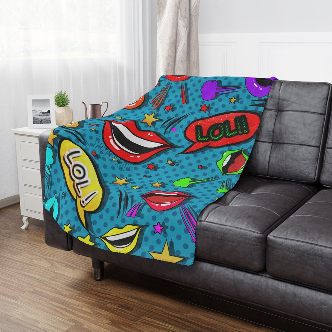 Lol Lips Blanket Minky Blanket - Etsy