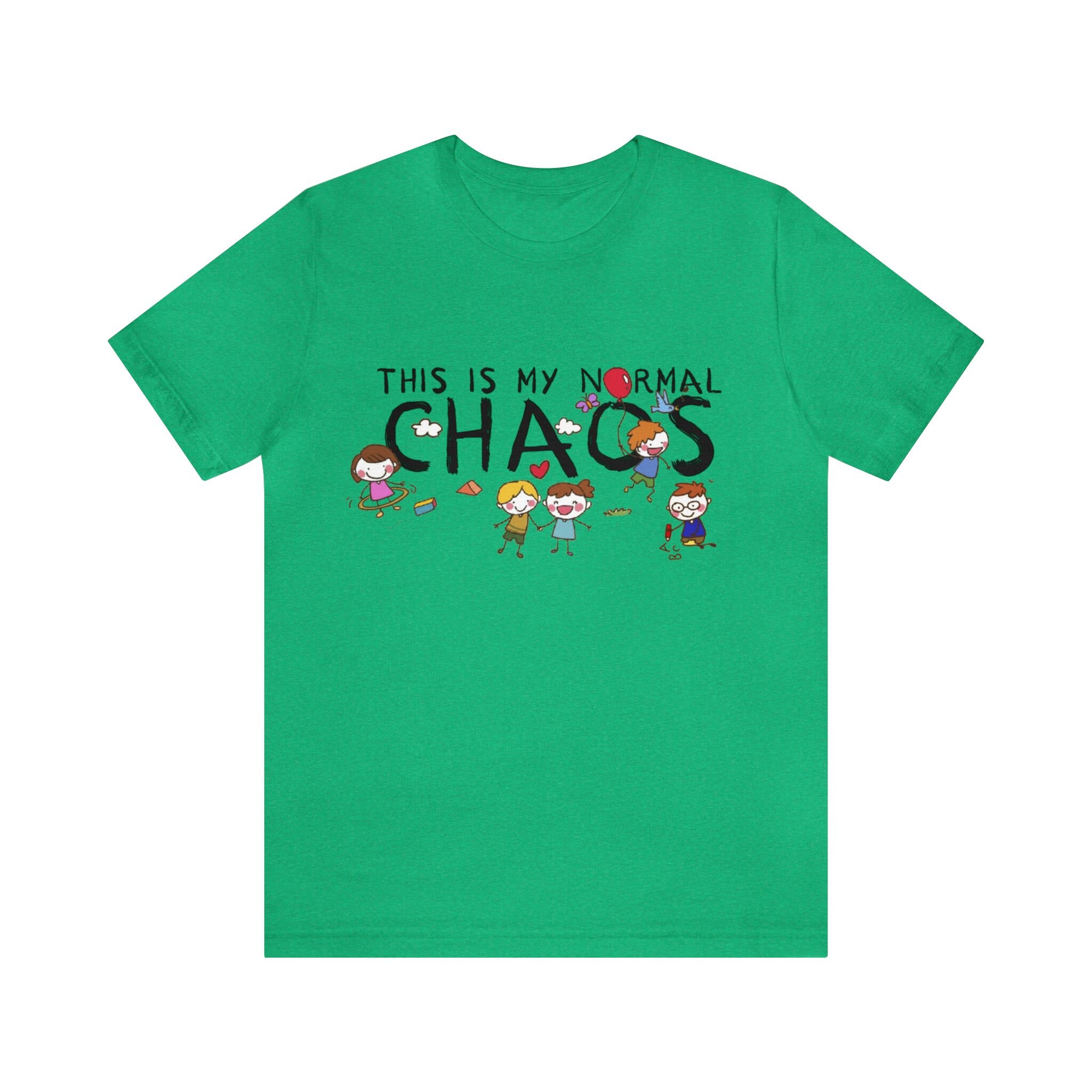 Normal Chaos Chaos Kids 5 Kids 3 Boys 2 Girls Mom Dad Funny T-shirt ...
