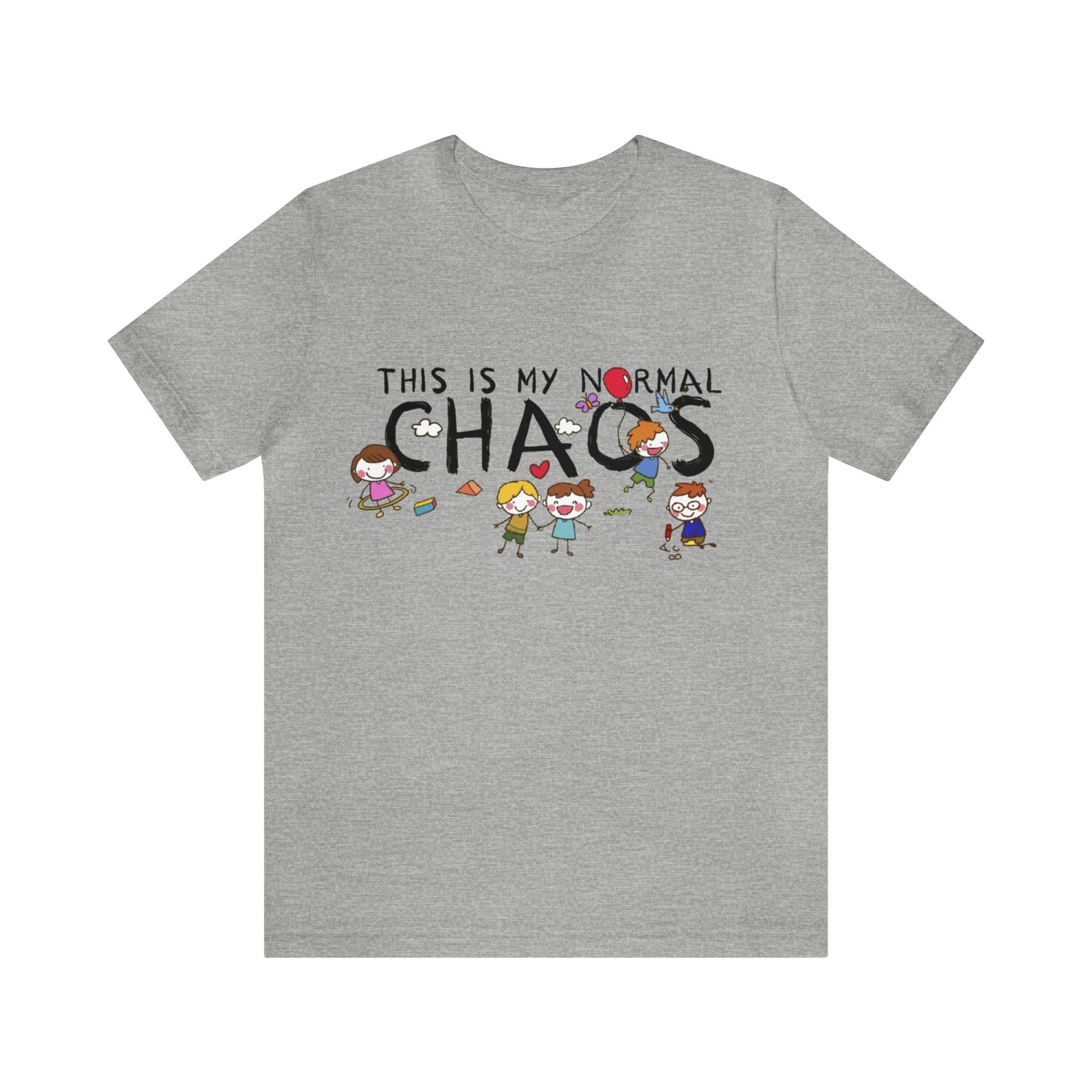Normal Chaos Chaos Kids 5 Kids 3 Boys 2 Girls Mom Dad Funny T-shirt ...