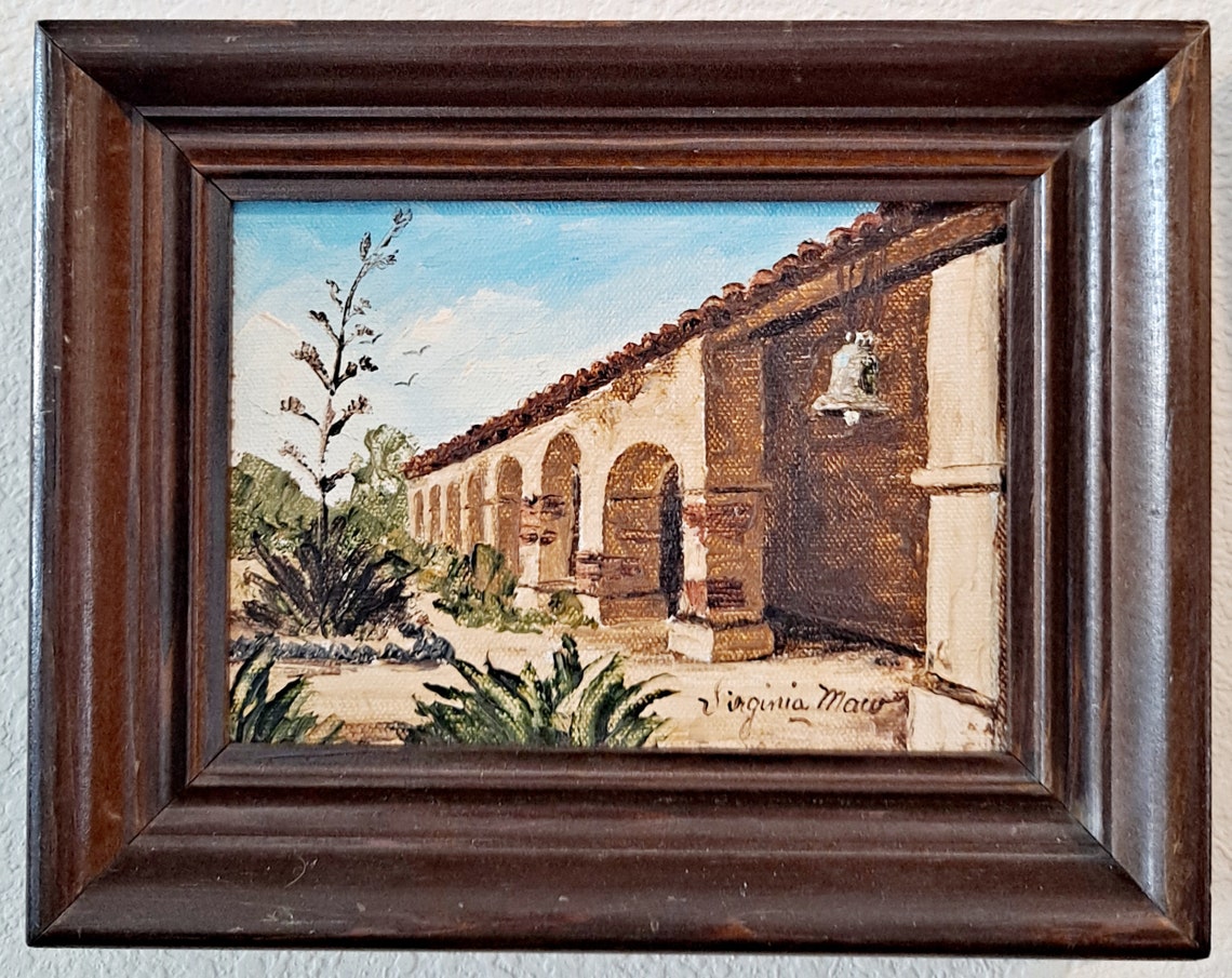 Mid Century Rare Find Original California Mission Oil - Etsy