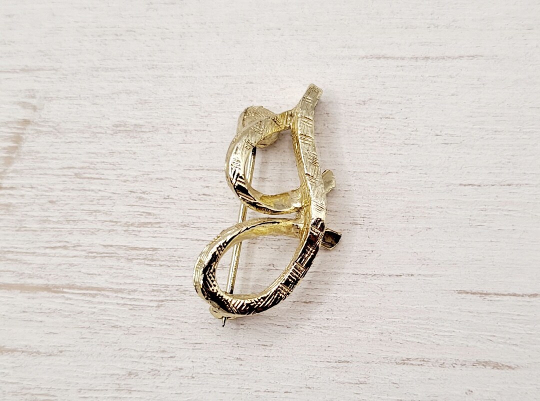 1960's Vintage Letter "g" Pin - Small Lowercase Cursive Initial Lapel ...