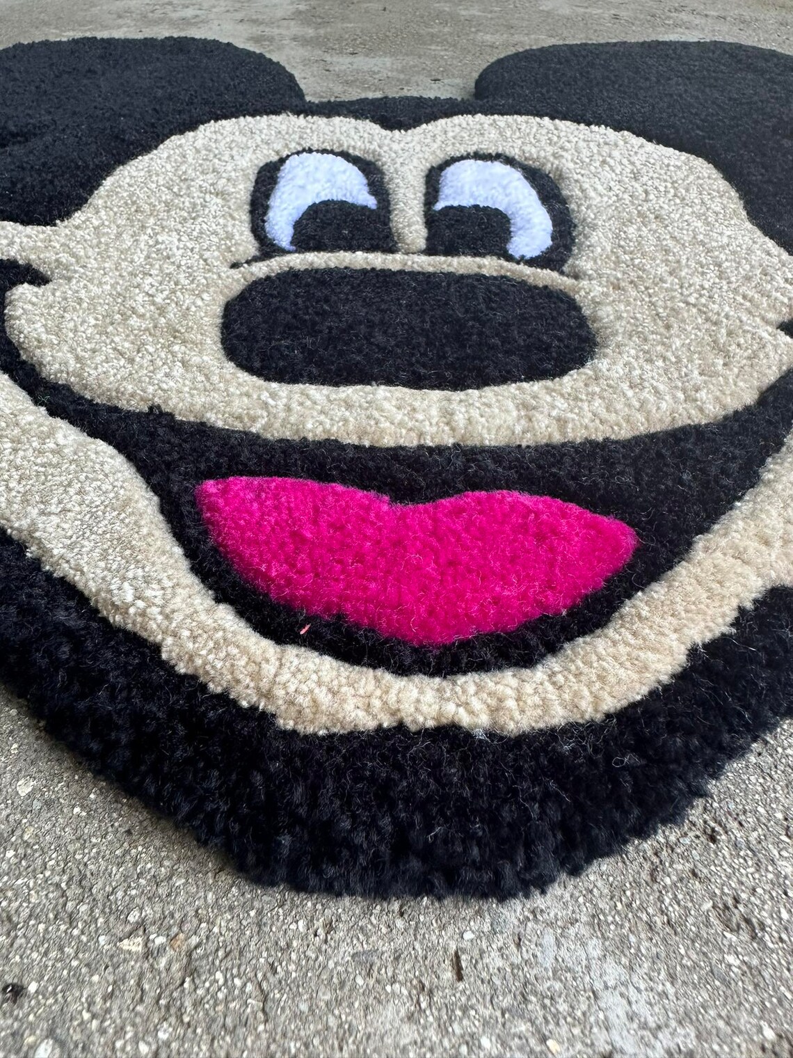 Handmade MICKEY MOUSE Tufted Rug, Nursery, Anime, Living Room. Soft and ...