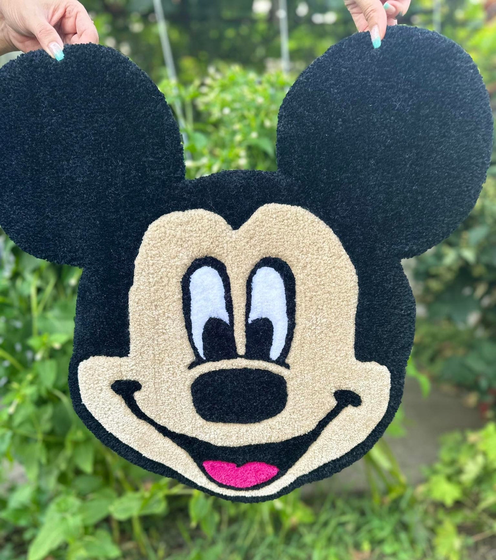 Handmade MICKEY MOUSE Tufted Rug, Nursery, Anime, Living Room. Soft and ...