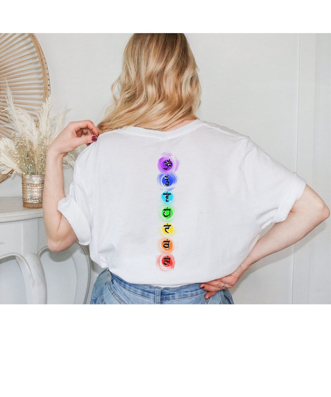 Chakra Symbols Tshirt, Reiki Gift, Spiritual Tee, Seven Chakras Shirt ...