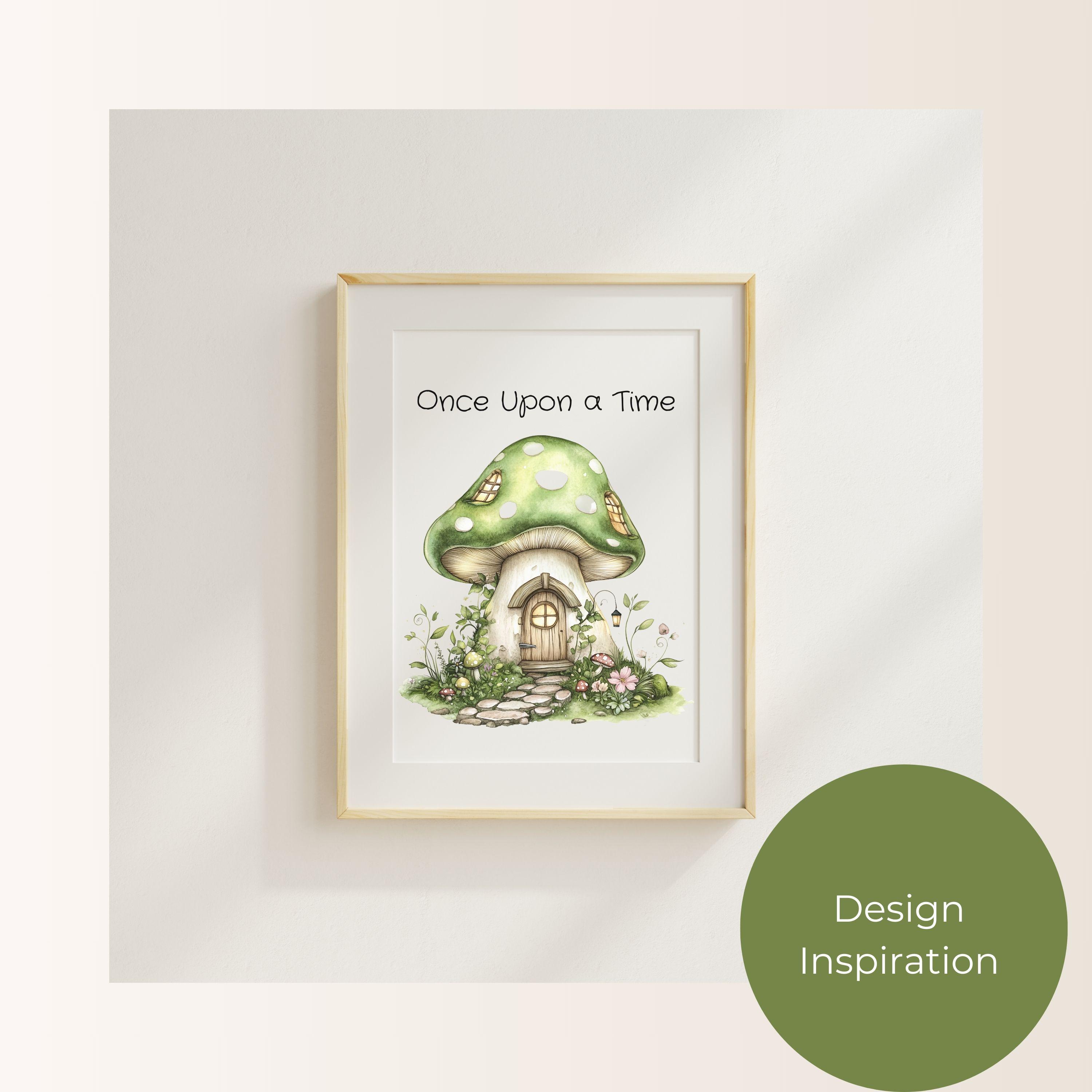 Watercolor Clipart Toadstool Houses, Fairy Toadstool House, Forest ...