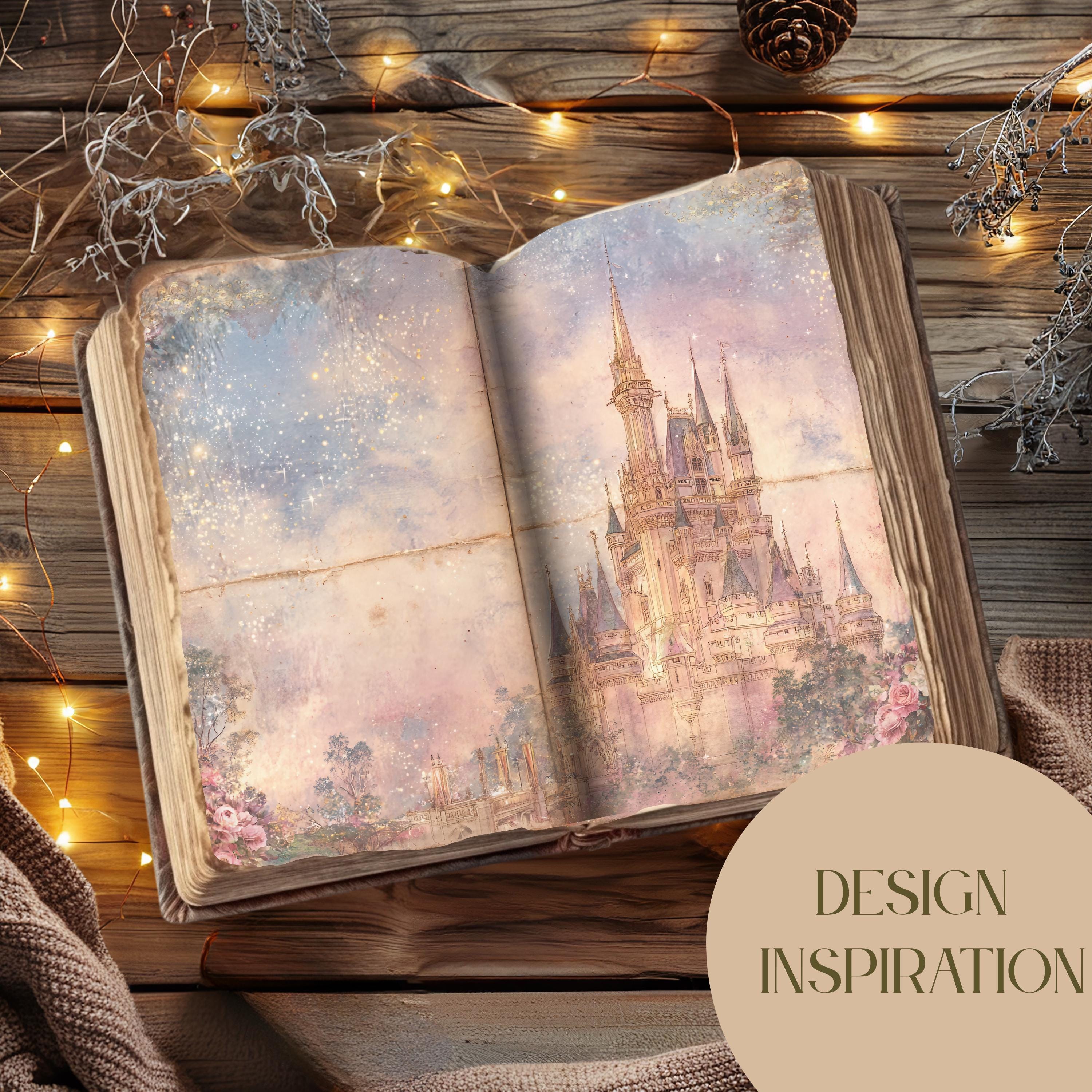 Enchanted Fairytale Castle Junk Journal Pages, Scrapbook, Magical ...