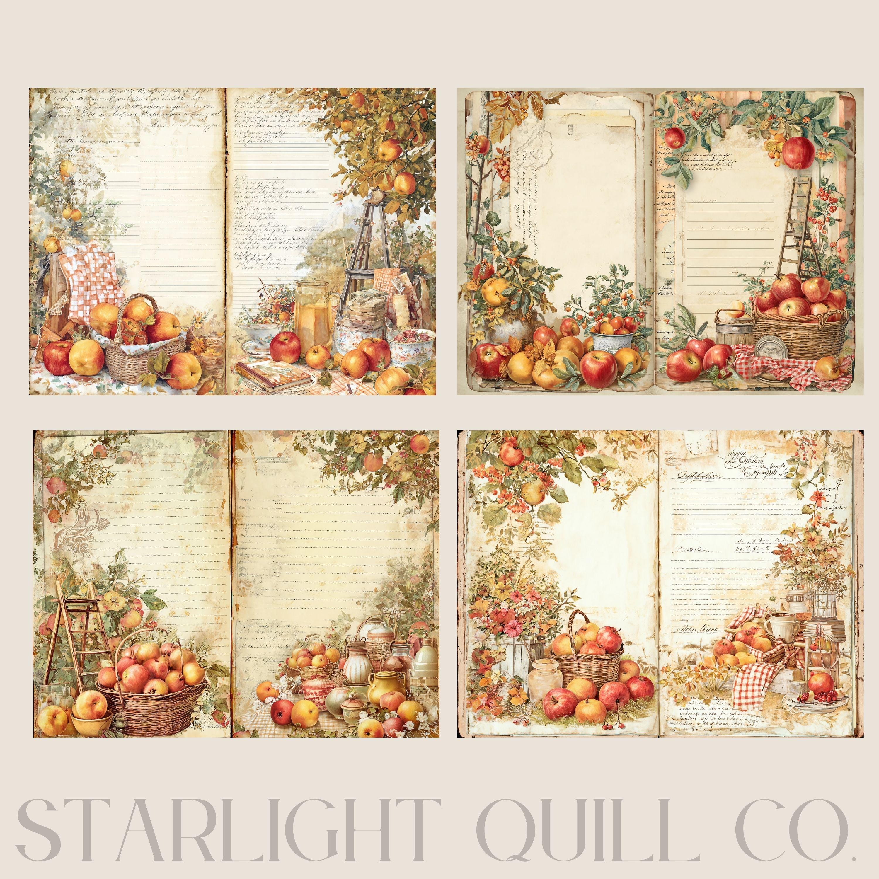 Falling Leaves and Apple Trees Journal Junk Journal Pages, Scrapbook ...