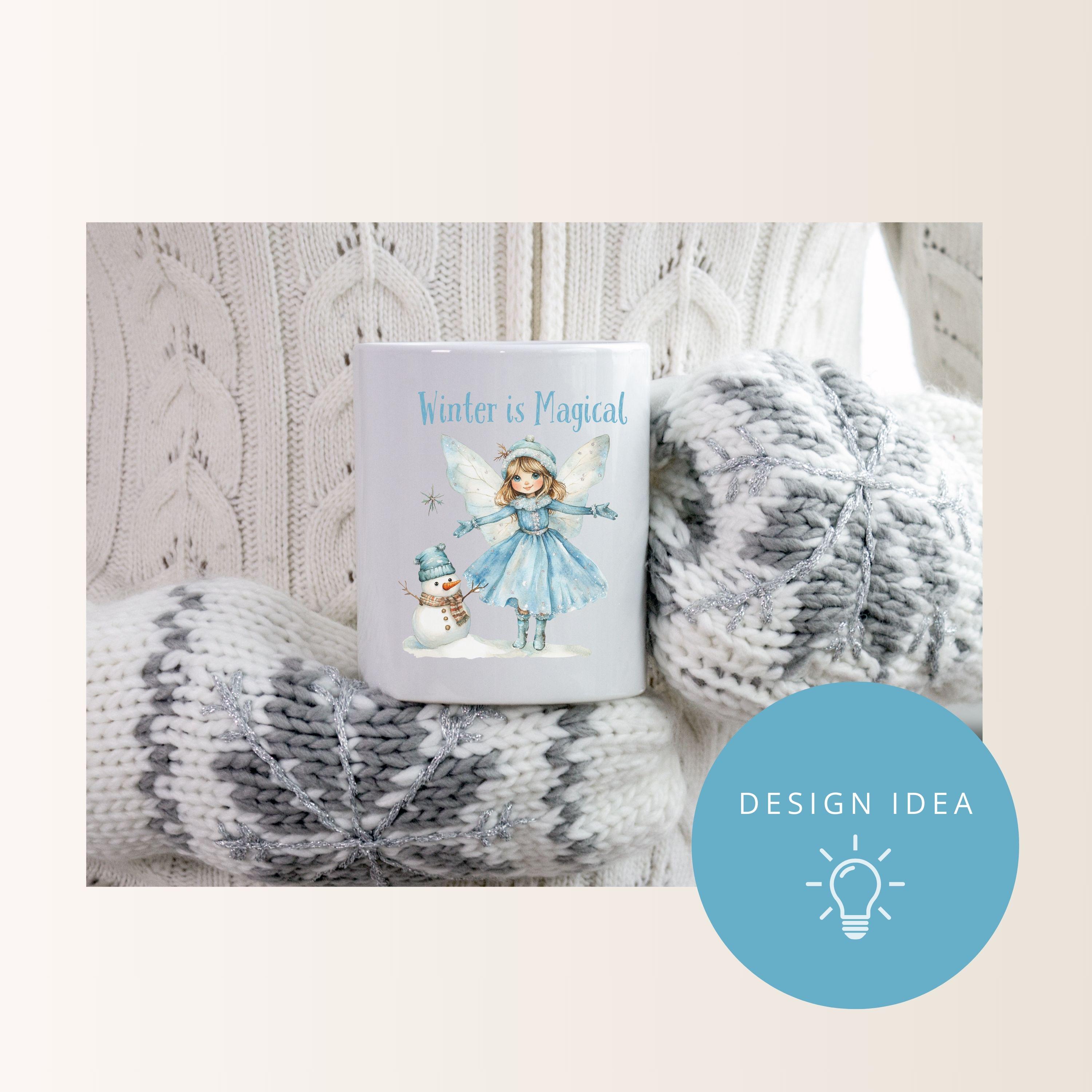 Winter Fairy Snow Day Fun Clipart Pack, Snowflakes, Hot Chocolate ...
