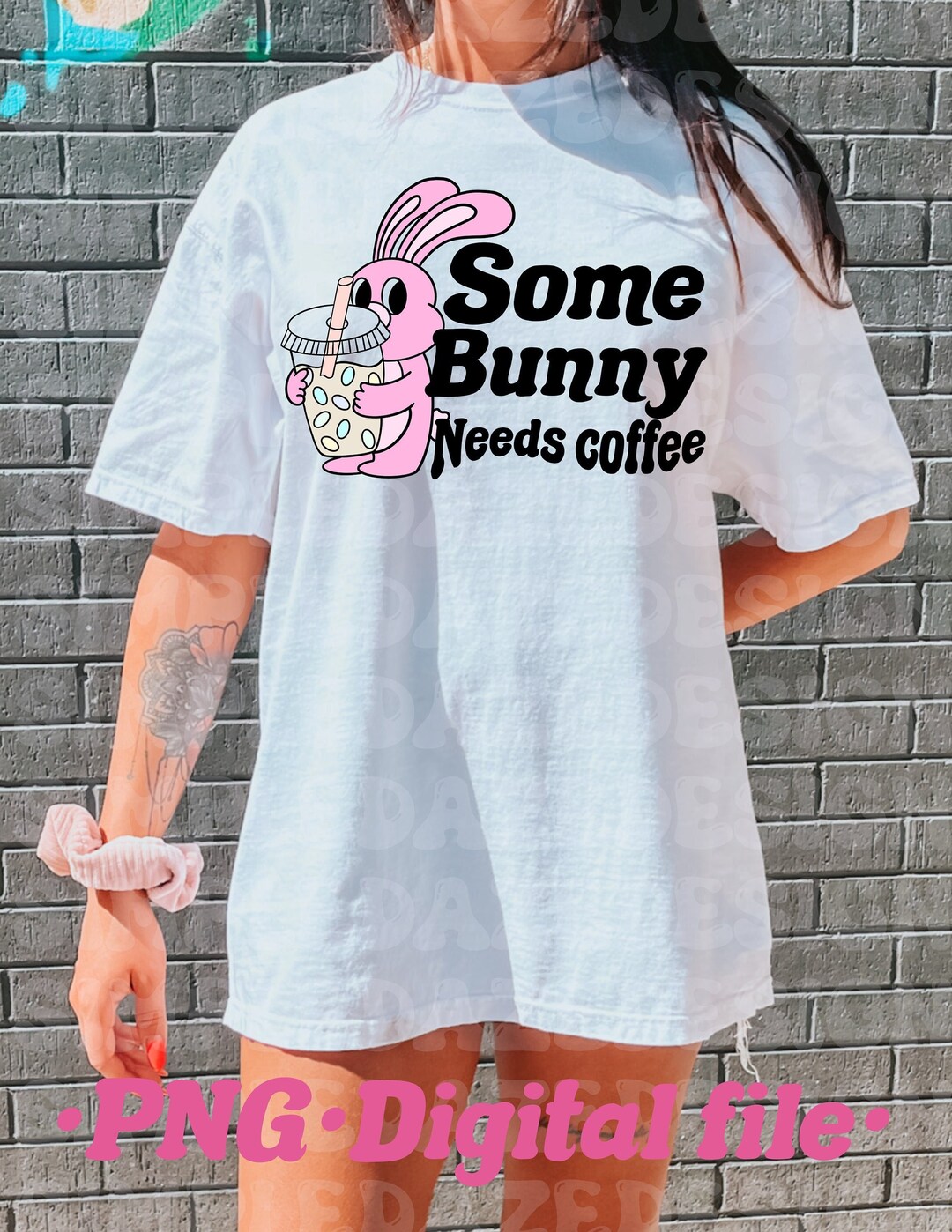 Some Bunny Needs Coffee PNG - Etsy
