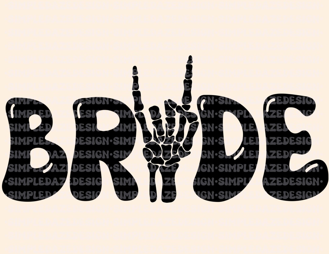 Bride With Rock on Skeleton Hand PNG - Etsy