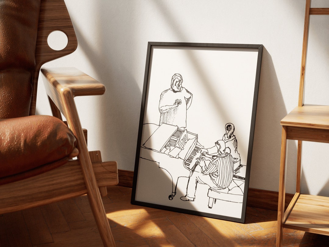 Listen Abstract Minimalist Line Art Print Abstract Art Digital Download ...